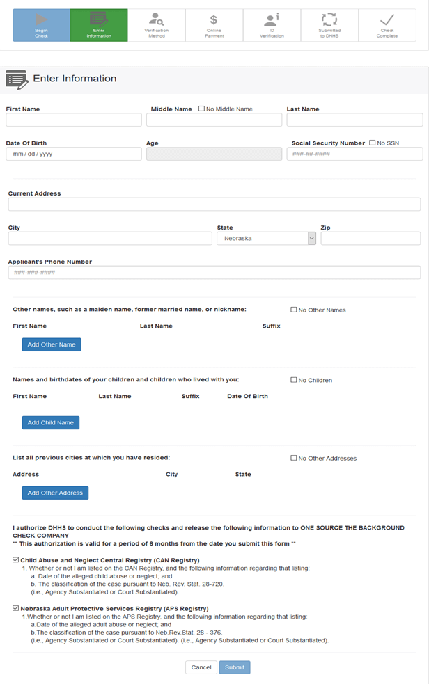 One Source Guide: NE DHHS Online Portal